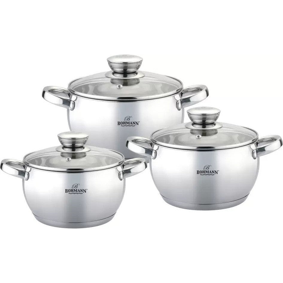 Set oale inox Bohmann 6 piese, inductie